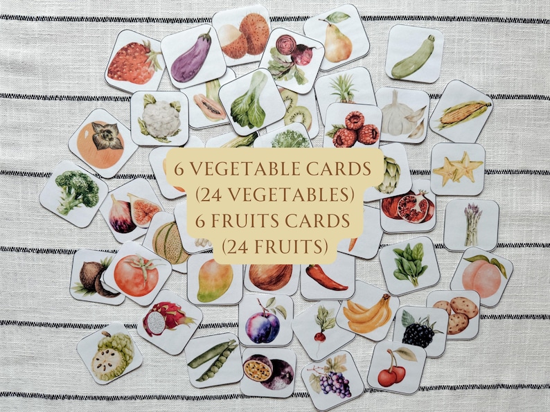 Fruits & Vegetables Shadow Matching Game, Preschool Learning (digital ...