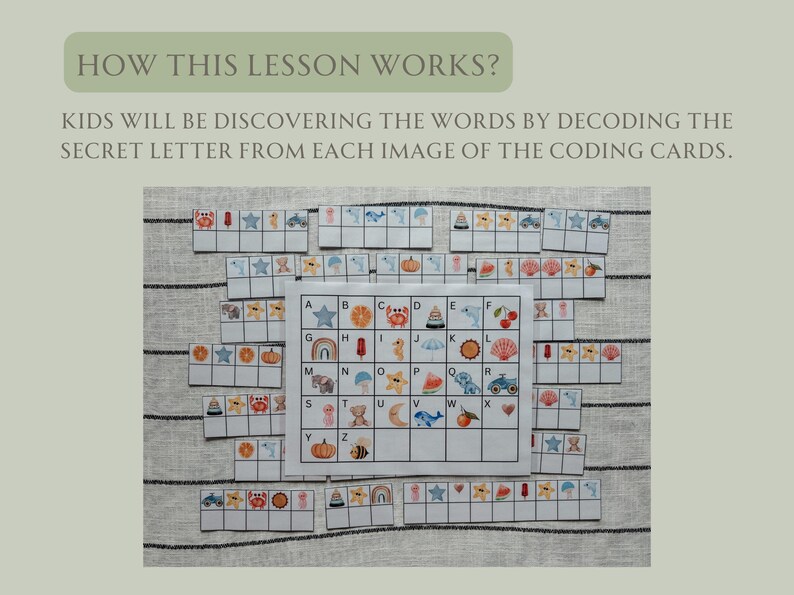 Reading and Writing Activity Secret Word Game Decoding Letters ...