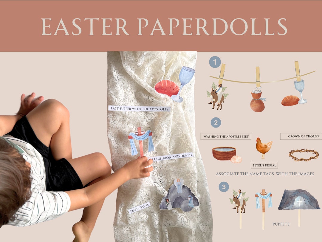 Easter Crafts DYI Paper Dolls Printable Story Kids Easter Ideas ...
