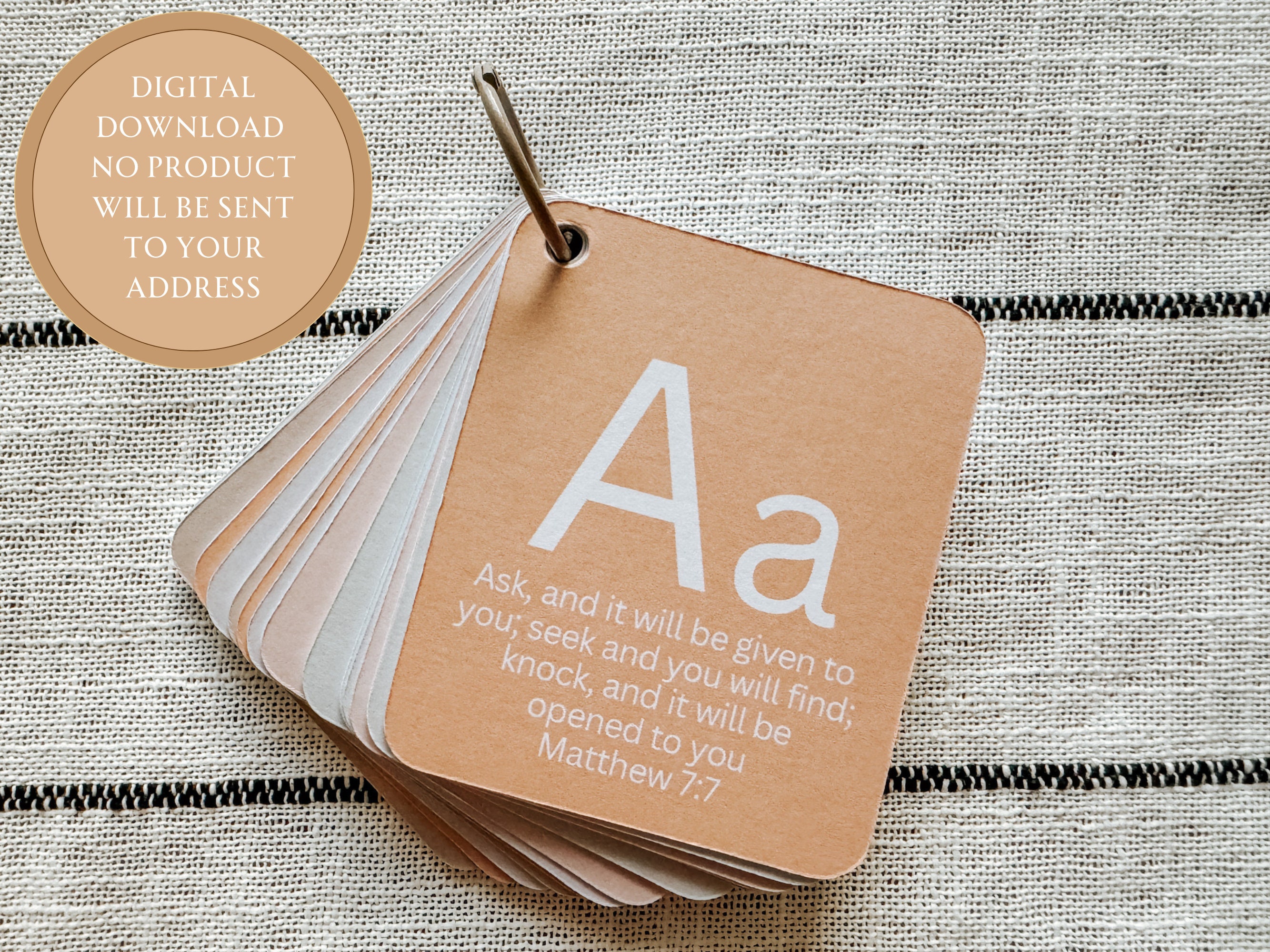 Bible ABC Flashcards Digital Gospel Based Alphabet Set Cards A-Z ...