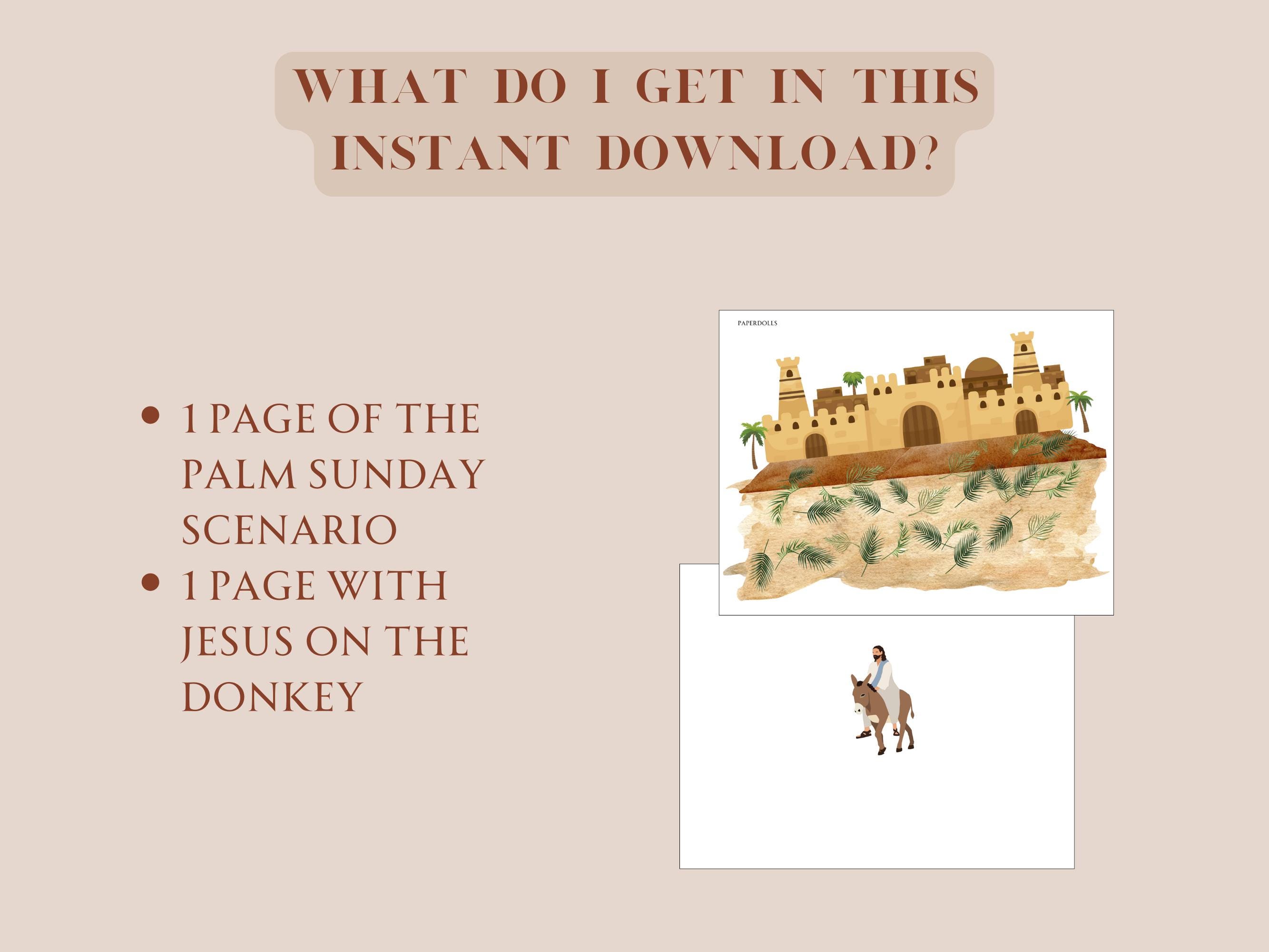 Easter Palm Sunday Printable Paper Crafts Easter Fun Activities for ...