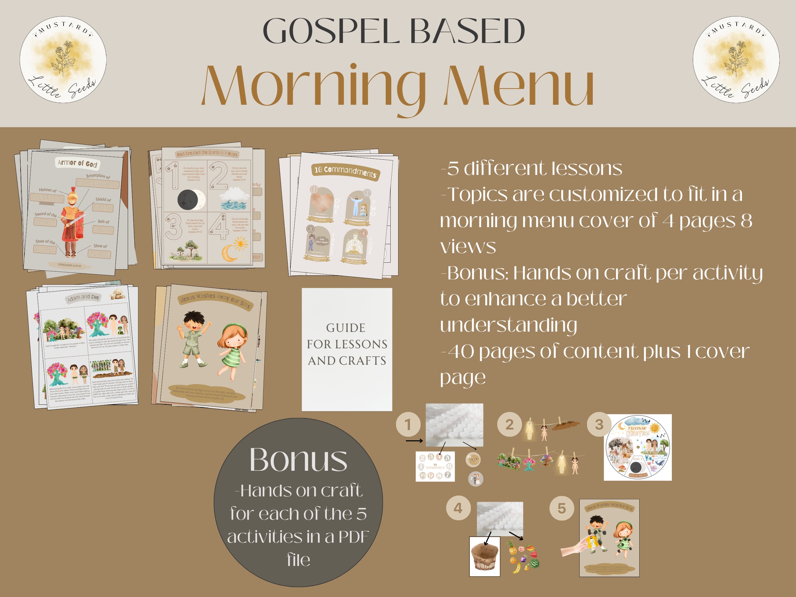Morning Menu Gospel Based for Kids Homeschool Christian Planner Unit ...