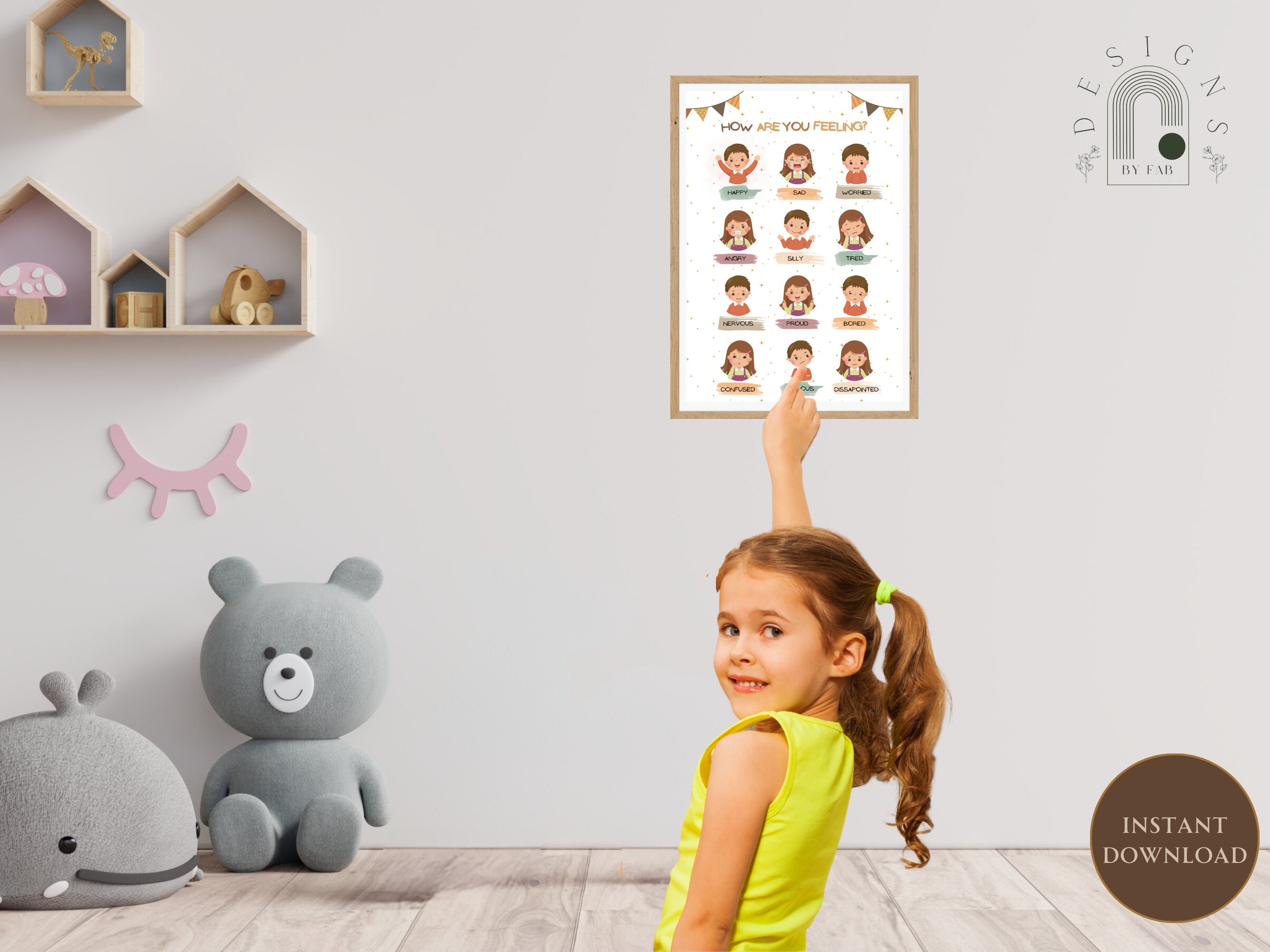 My Feelings and Emotions Chart Printable Frame How Are You - Etsy Australia