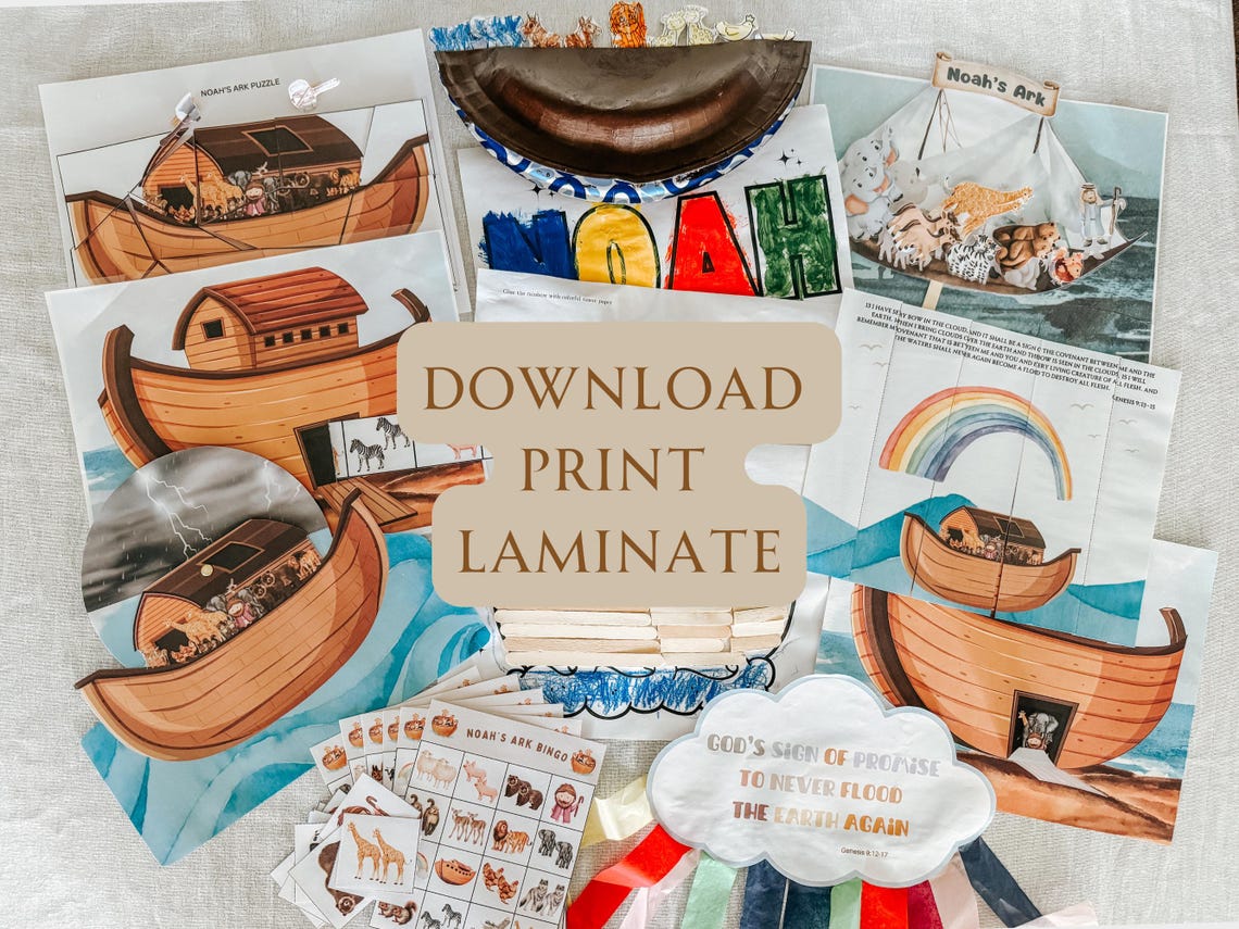 Noah's Ark Engaging and Interactive Activities With Game Bundle Bible ...