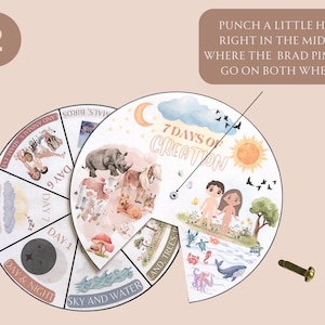 7 Days of Creation Spinner Wheel Bible Craft Activity for Children ...