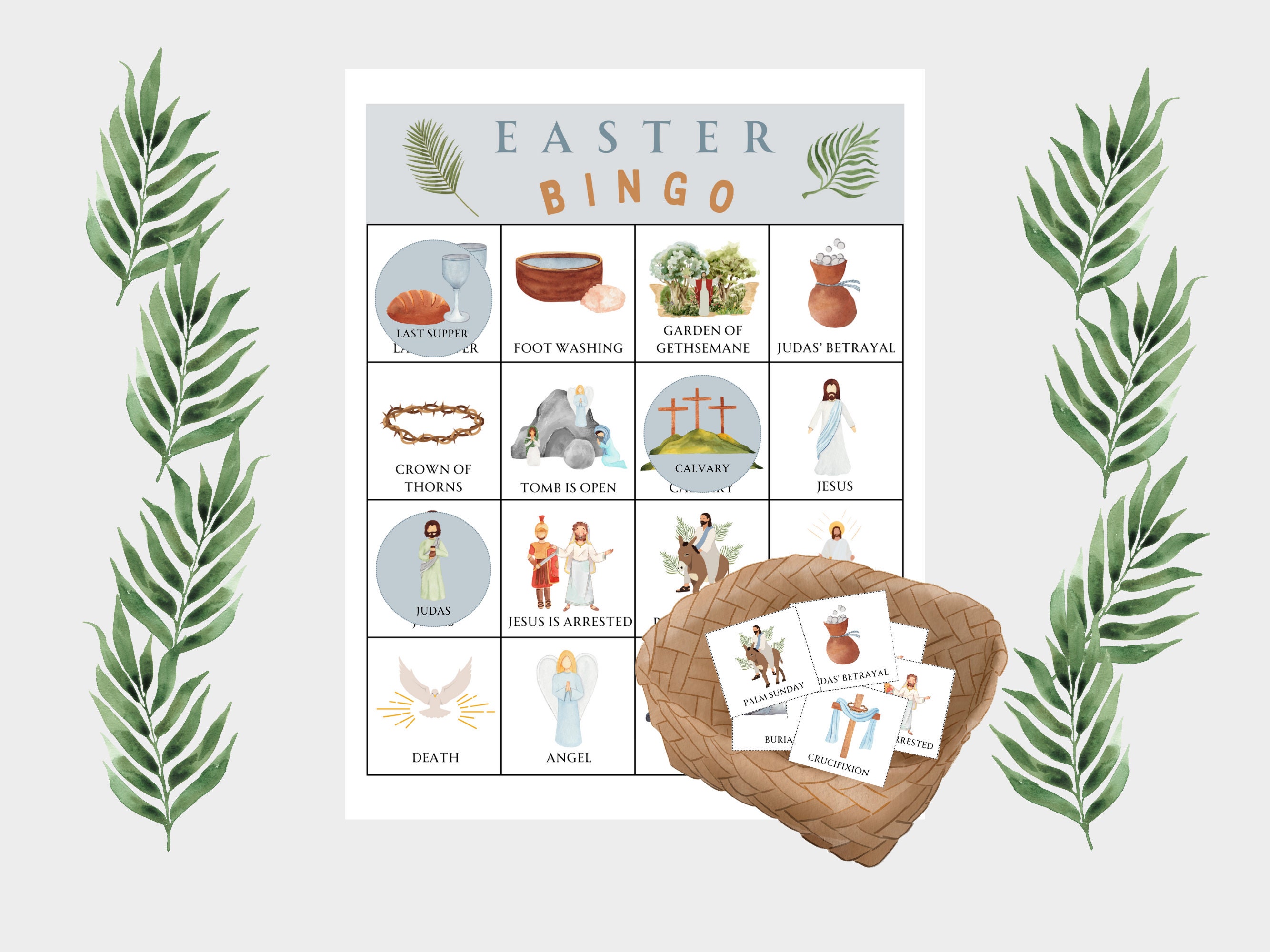 Easter Bingo Bible Game for Children Activity Craft Jesus Christ Has ...