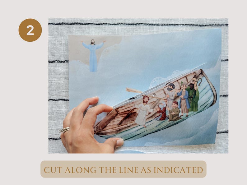 Miraculous Catch of Fish Printable Miracles of Jesus Crafts Bible Hands ...