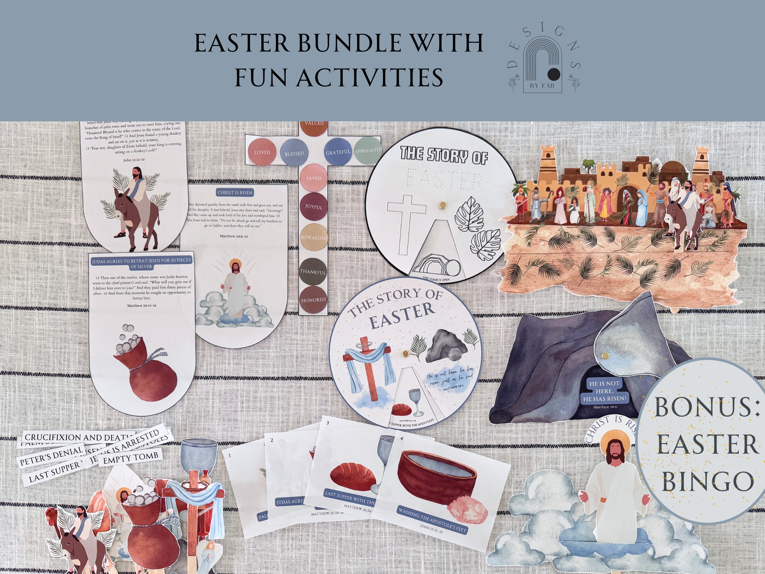 Easter Bible Story for Kids Easter Activities Printable Pack Easter ...