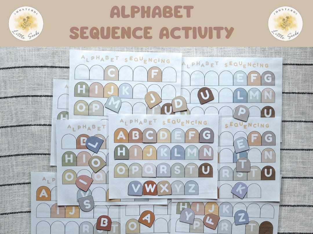 Alphabet Sequencing Game Homeschool Engaging Lesson for Kids Preschool ...