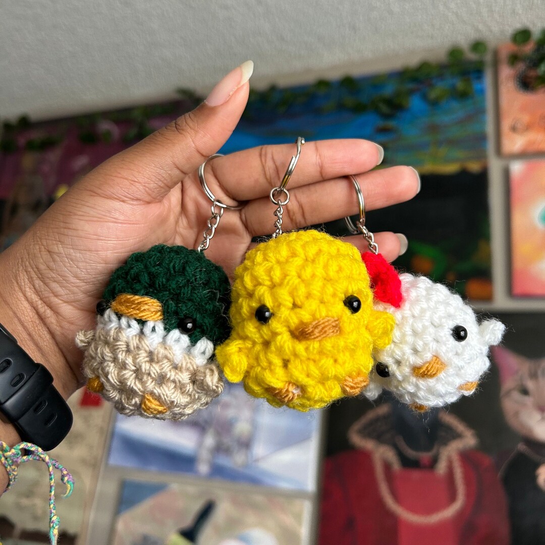 Crochet Tiny Bird Plush Keychain Handmade Amigurumi Birbs - Etsy