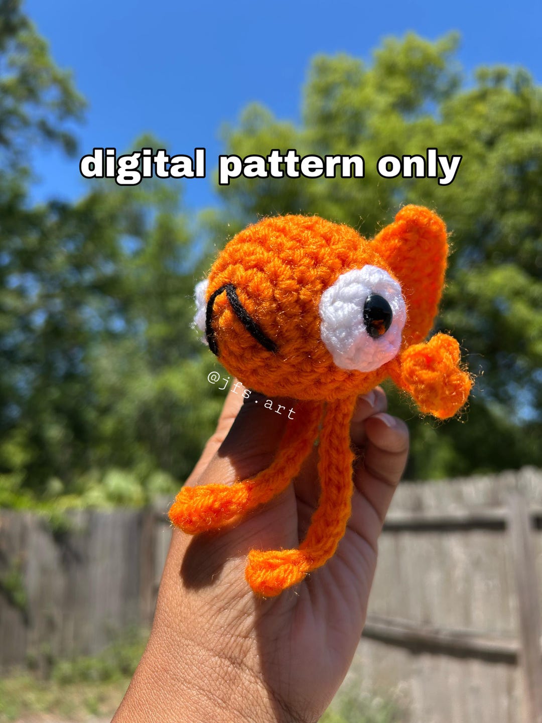 DIGITAL PATTERN Leggy Fish Meme Character | Crochet Le Poisson Steve ...