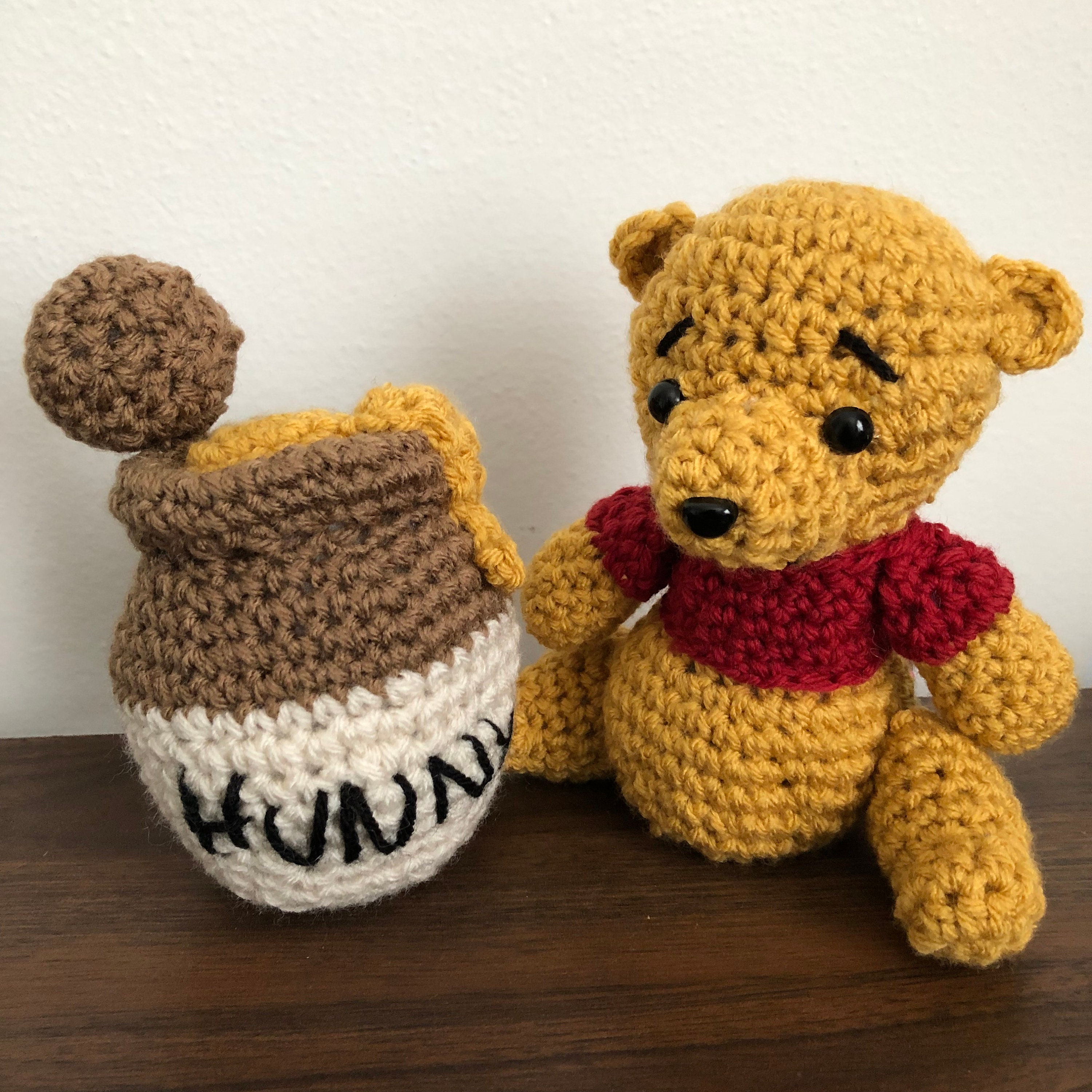 Crochet Winnie the Pooh and Honey Pot - Made to Order | Handmade ...
