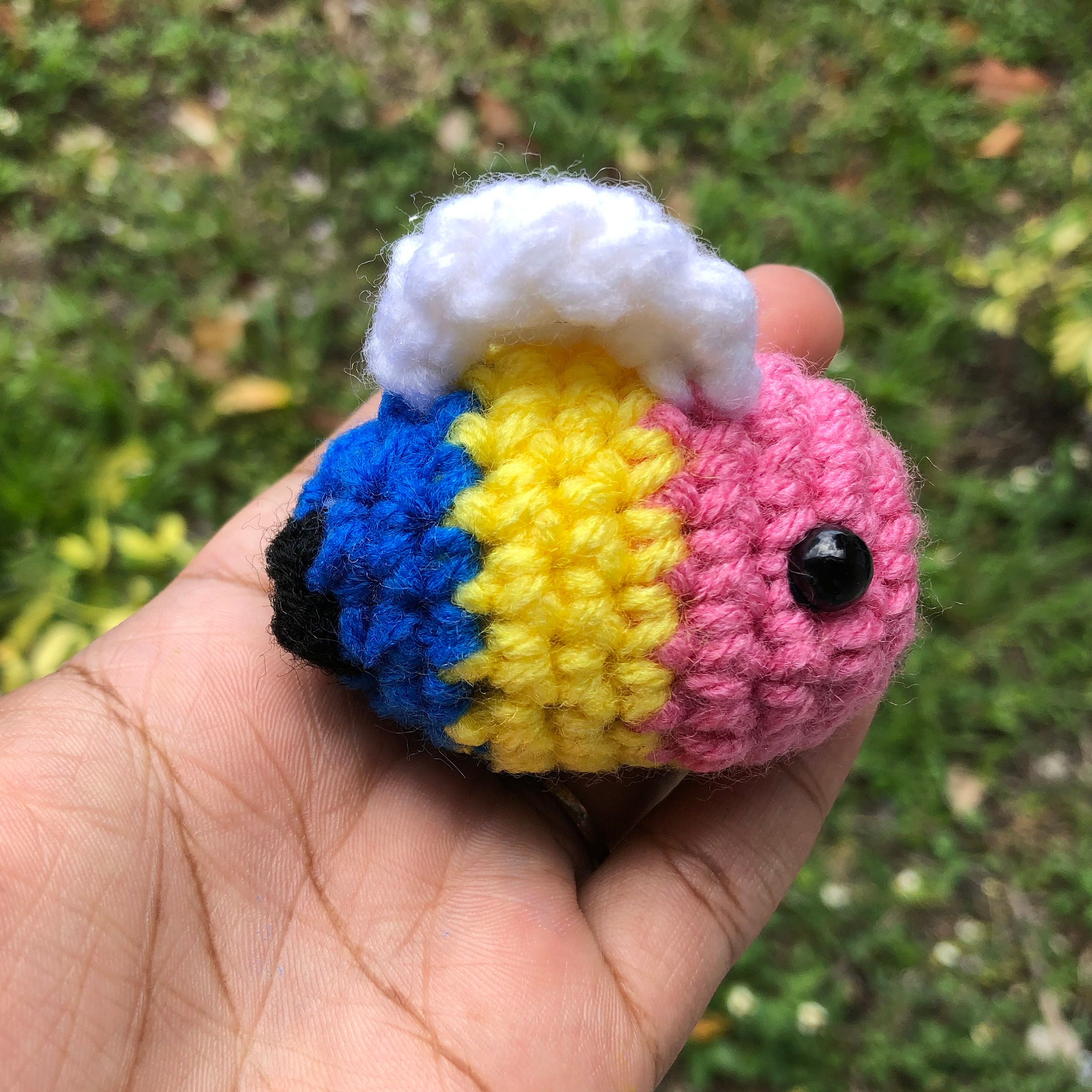LGBTQ Pansexual Crochet Bee Crochet Art & Collectibles Fiber Arts etna ...
