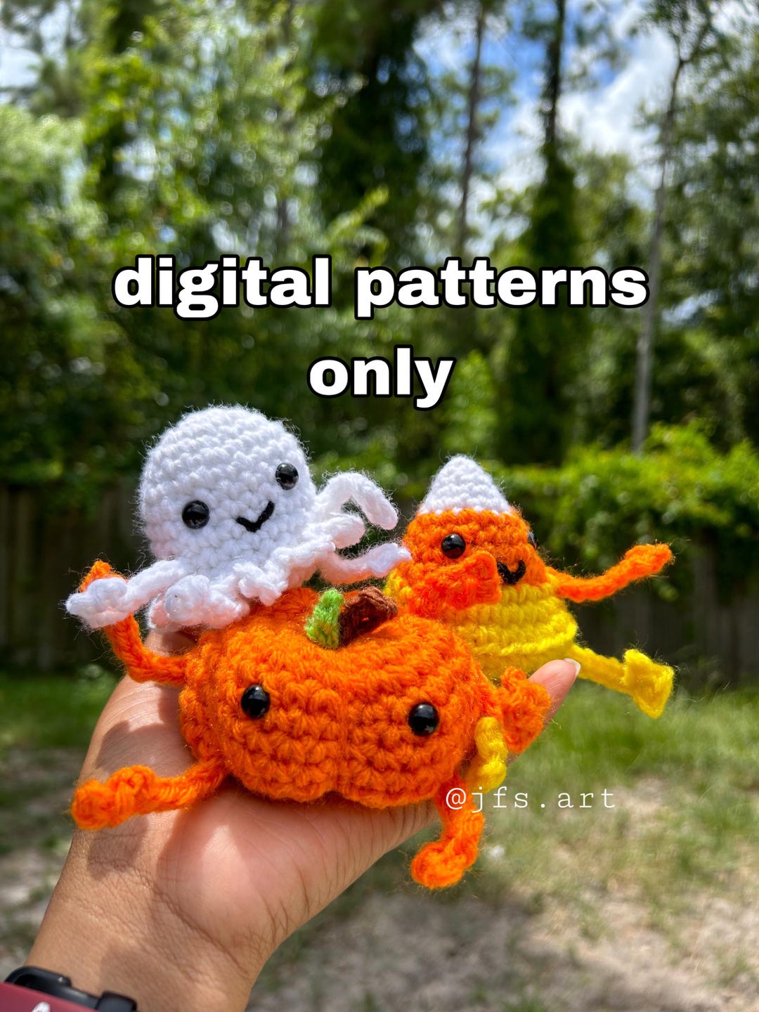DIGITAL PATTERN Leggy Fall Friends Crochet 3-in-1 No-sew Crochet PDF ...