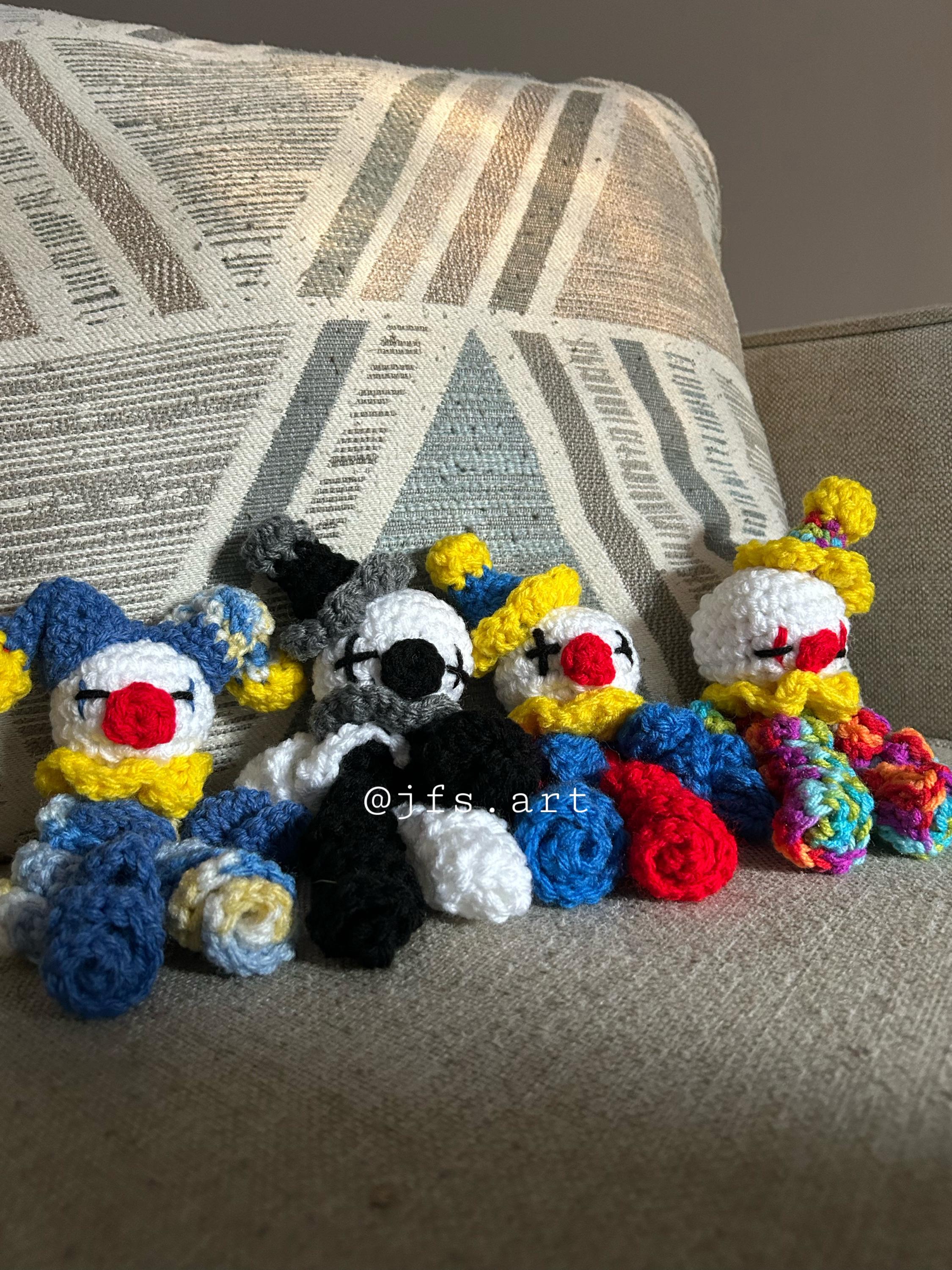 Crochet Curly Clowns | Funky Circus Clown Plush With Swirly Limbs ...