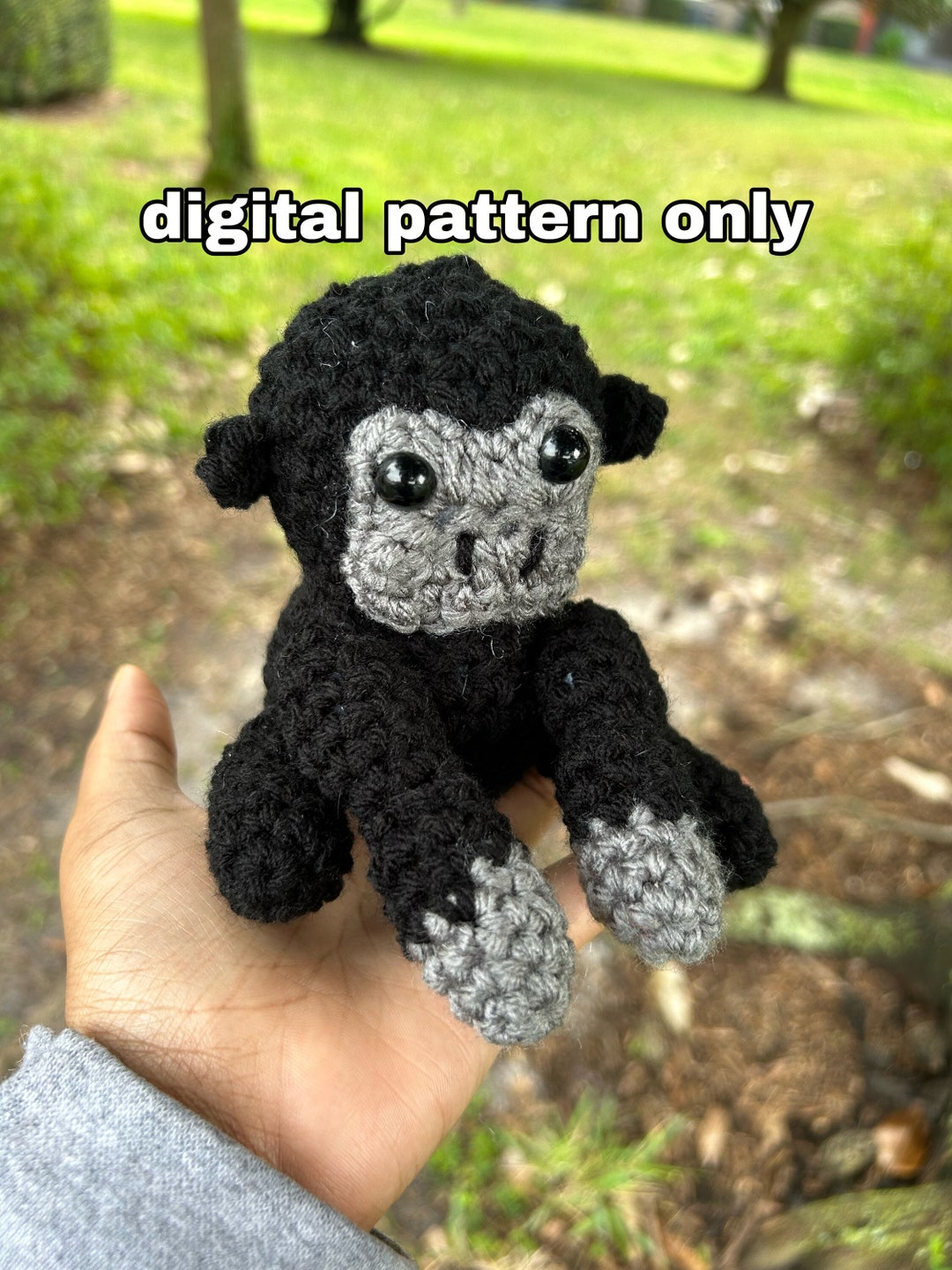 DIGITAL PATTERN Georgie the Baby Gorilla Small Gorilla Pattern ...