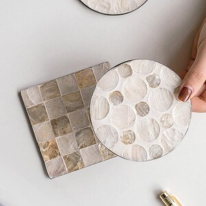 Sea Shell Coaster for Drinkware Rustic Coasters for Coffee - Etsy