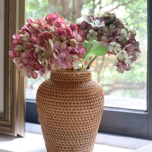 Rattan Vase - Etsy