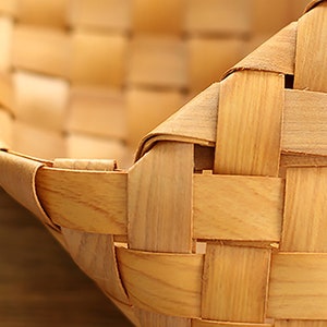 Wood Woven Wall Baskets, Wall Hanging Basket, Rustic Basket for Kitchen ...