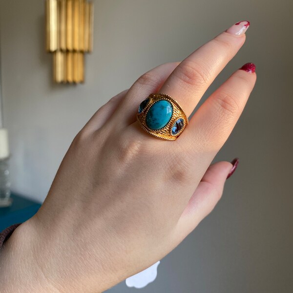 18k Electroplate Ring - Etsy