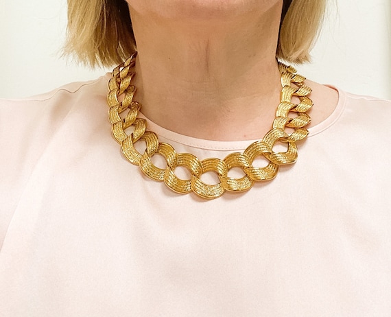 Vintage 90’s Napier Gold Plated Chunky Link Chain - Gem