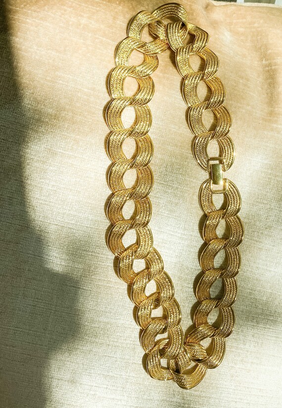 Vintage 90’s Napier Gold Plated Chunky Link Chain - Gem