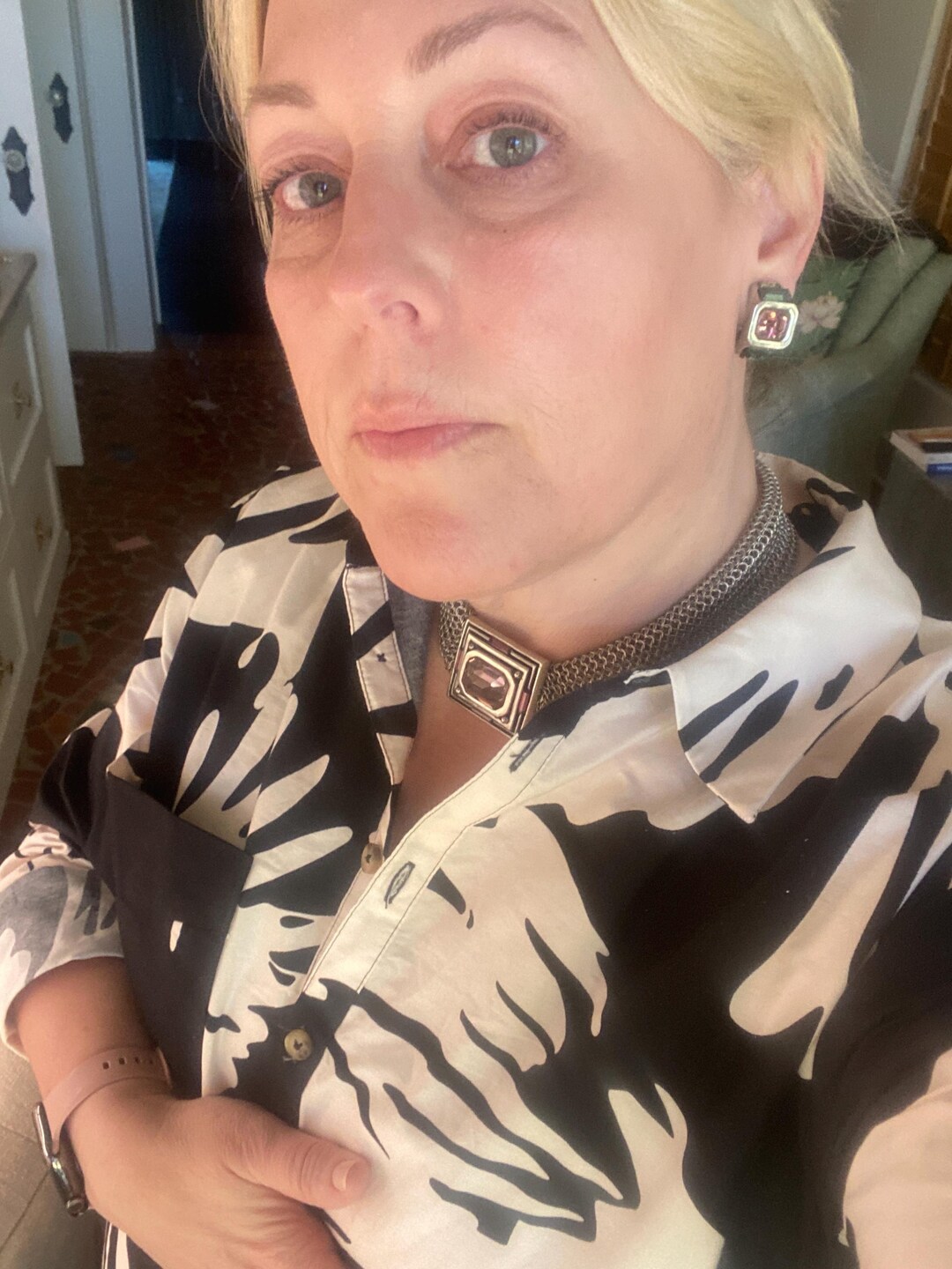 Vintage Rare Fahrenheit by Connie Bates Artisan Chain Mail Crystal ...