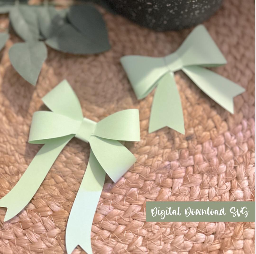 Bow Template | 3D Paper Bow | Two Different Style Templates SVG ...
