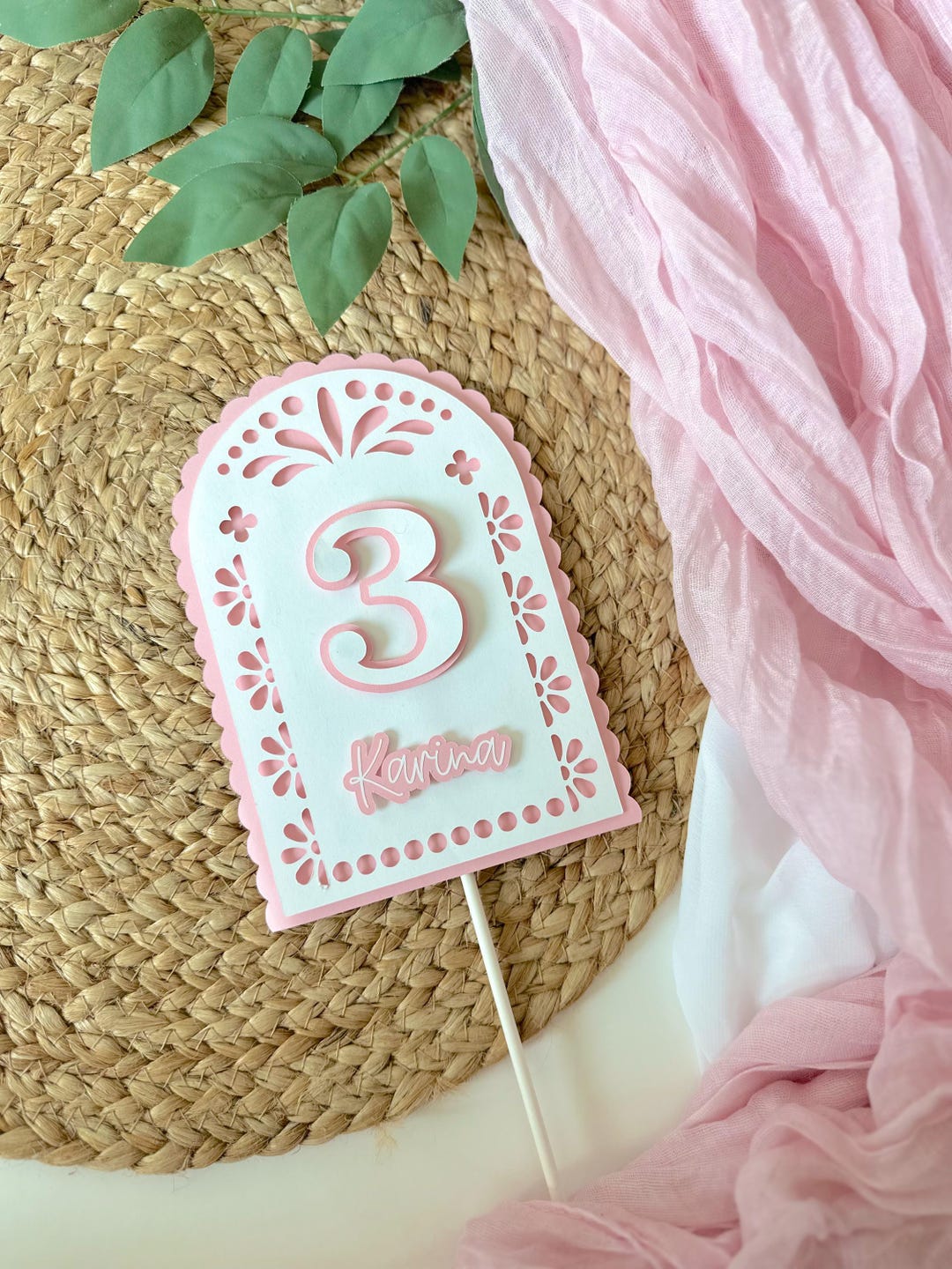 Cielito Lindo Cake Topper | Talavera Pattern | Papel Picado | Fiesta ...