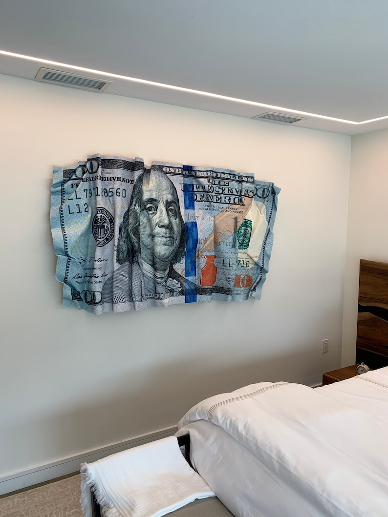 Blue Benjamins 3D Custom Made Wall Art - Etsy