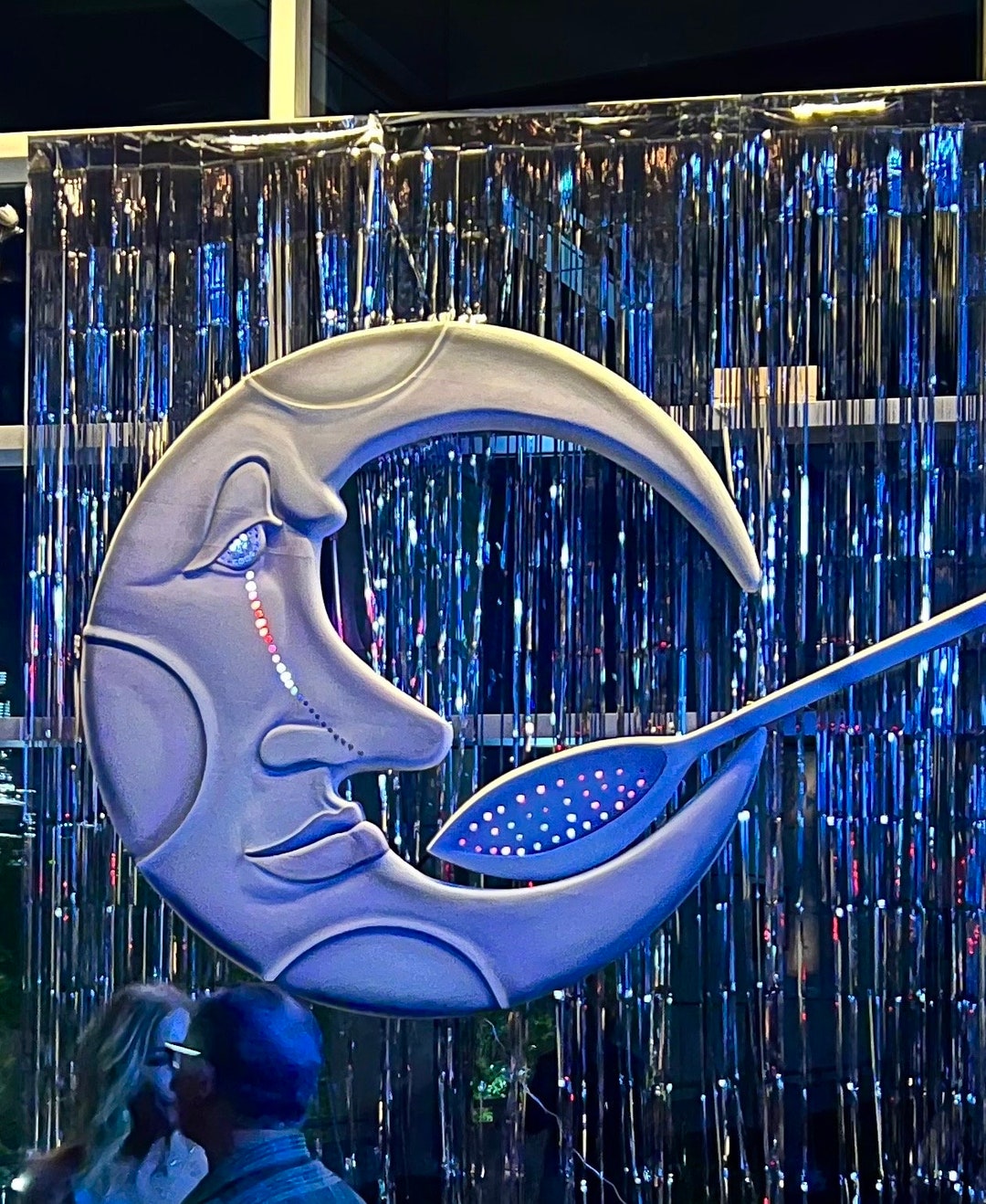 Studio 54 Moon Foam Relief Sculpture Handcrafted 6ft Replica With Leds ...