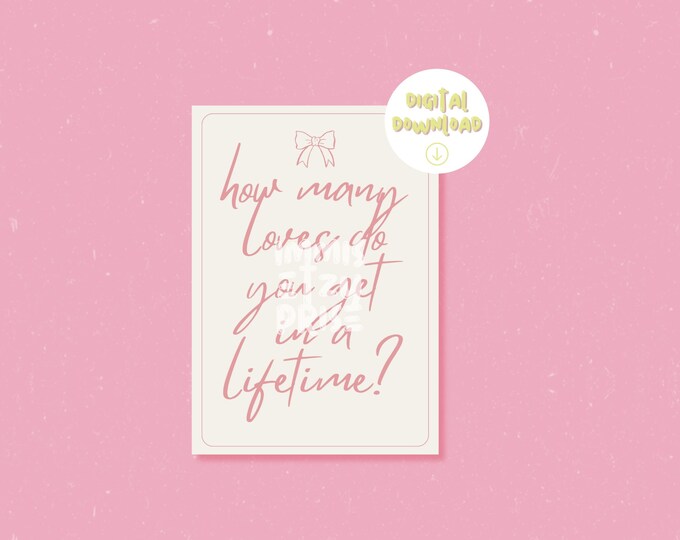 How Many Loves Do You Get in a Lifetime? Wall Poster Cream | Magnolia ...