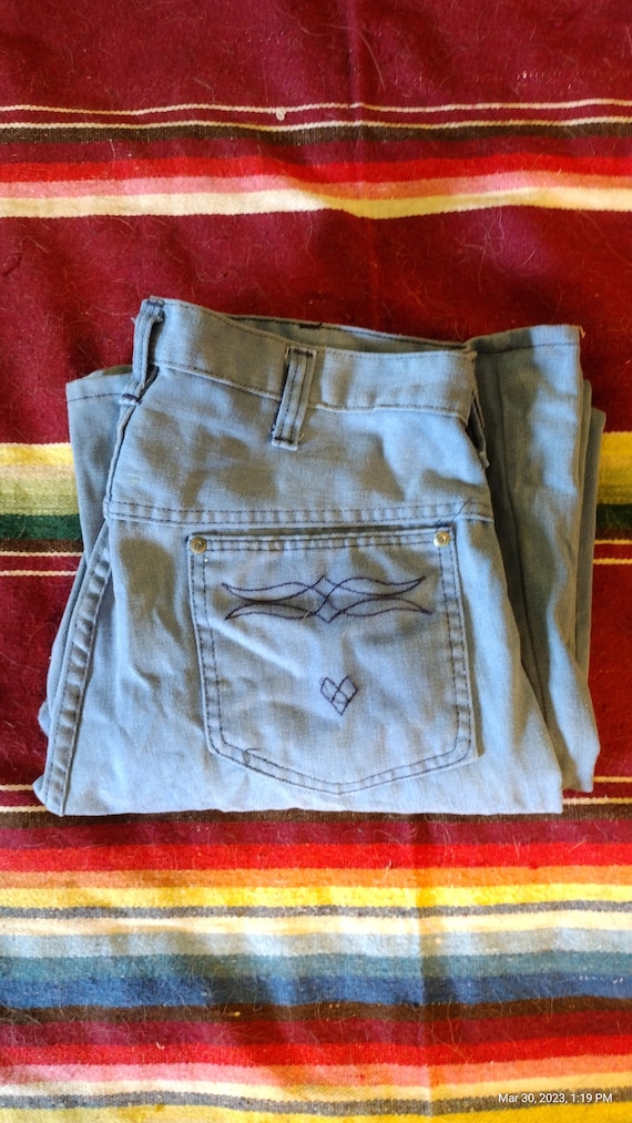 Jean Joint Elephant Bell Bottoms 60s 70s Vintage Jean… - Gem
