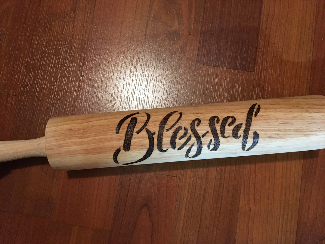 Blessed Live Laugh Love Rolling Pin, Monogrammed Rolling Pin, Engraved ...