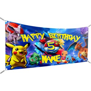 Pokemon Birthday Banner - Etsy