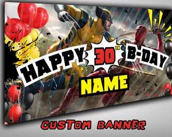 Happy Birthday Deadpool Banner - Etsy