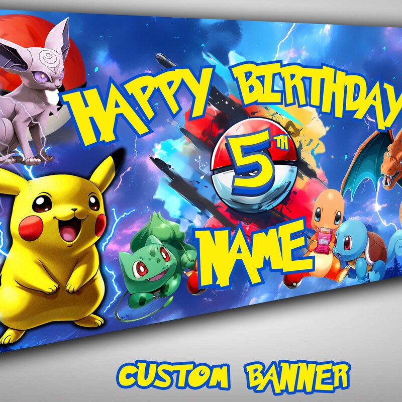 Pokemone Banner - Etsy
