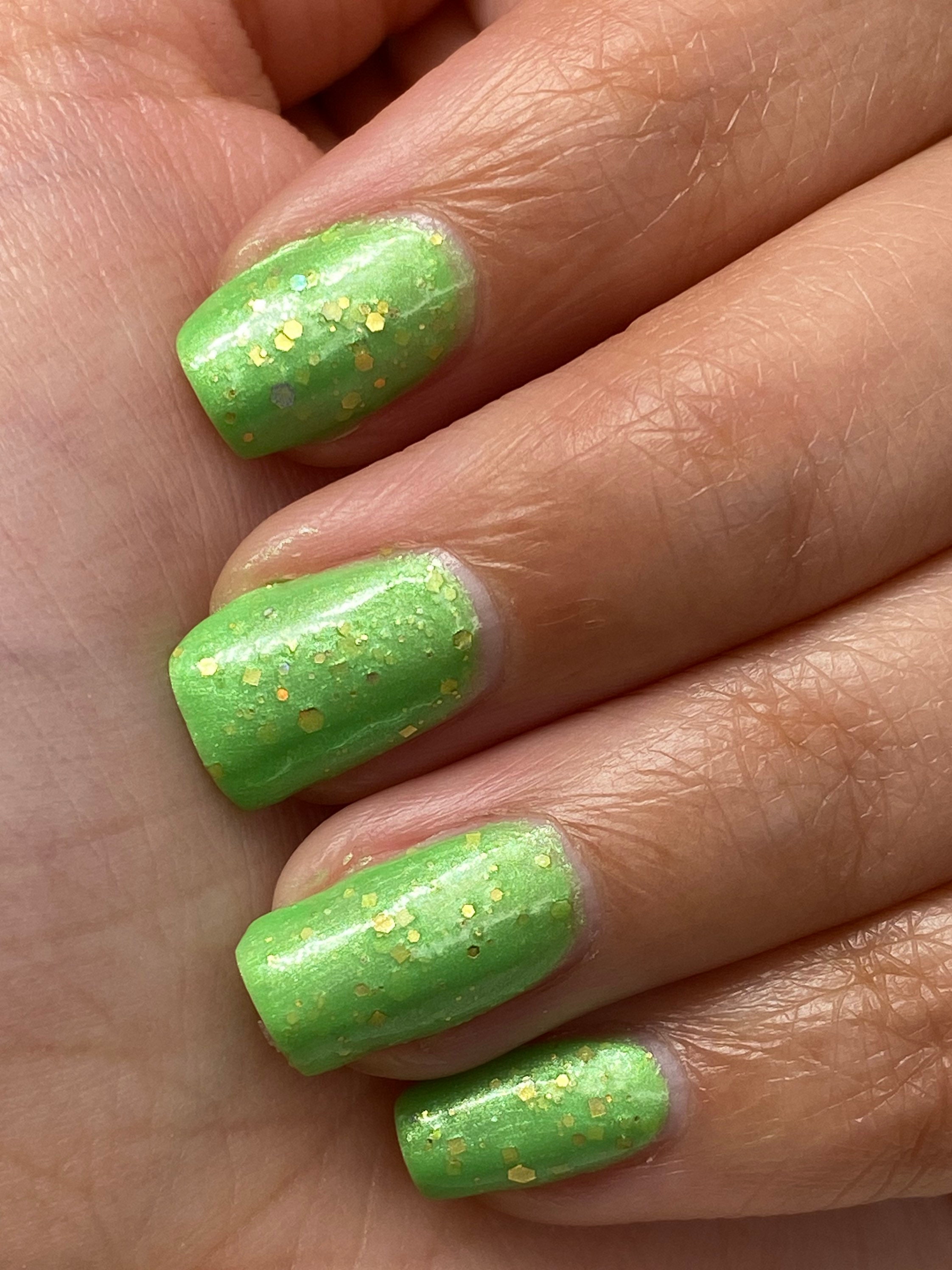 Limelight Lime Green Shimmer Gold Holographic Glitter 10 | Etsy