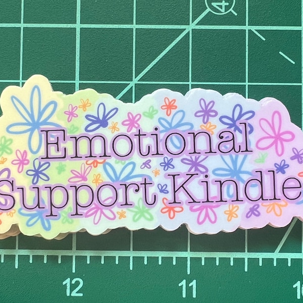 Emotional Support Kindle Sticker - Etsy