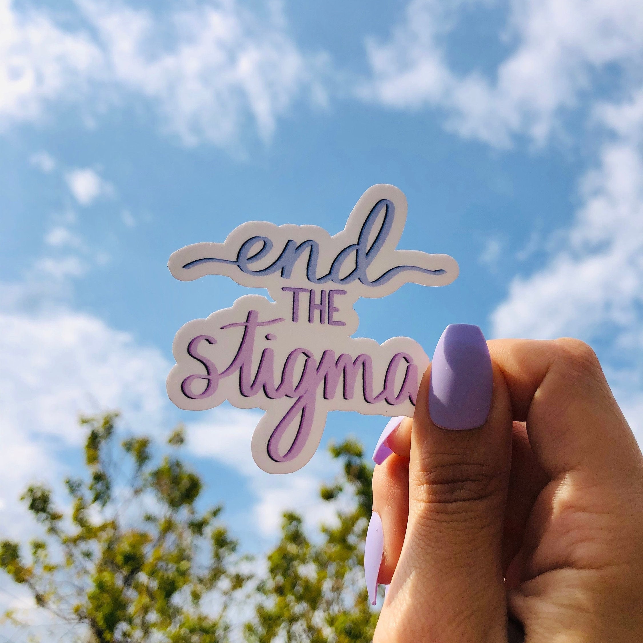 End the Stigma Glossy Waterproof Vinyl Sticker Laptop and - Etsy