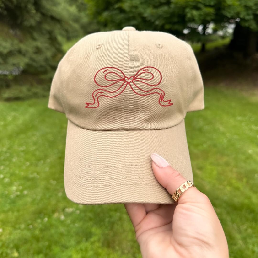 Embroidered Coquette Bow Dad Hat Gifts for Her Girly Hat Cute Hat Bow ...