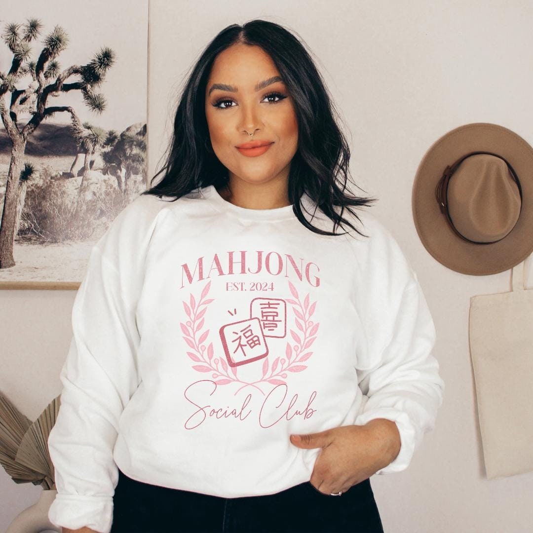 Mahjong Sweatshirt, Mahjong Gift, Mahjong Club Shirt, Mahjong Gifts, Gifts for Her, Mahjong ...