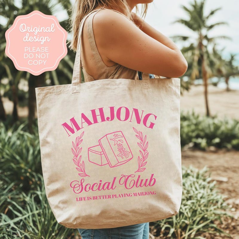 Mahjong Tote Bag - Etsy