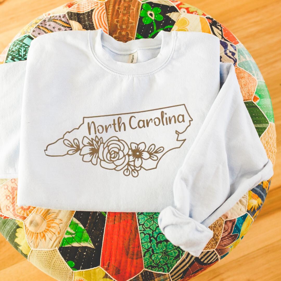 NC Strong Embroidered North Carolina Sweatshirt North Carolina Shirt ...