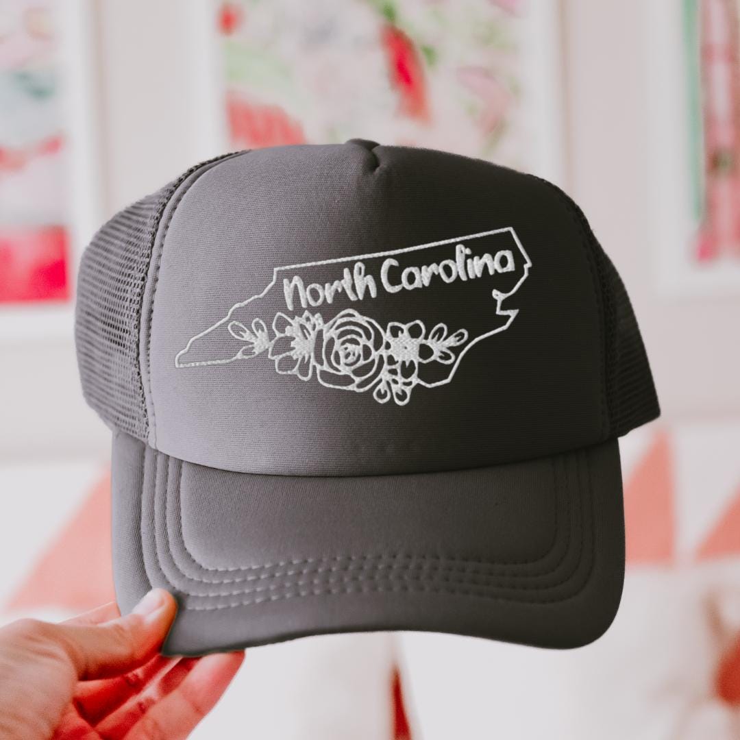 NC Strong Embroidered Trucker Hat North Carolina Hat Embroidered Hat Appalachia Strong Hat Gifts ...