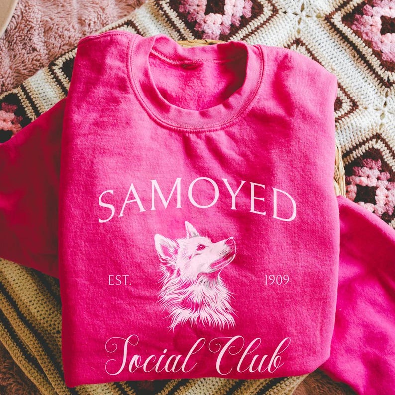 Samoyed Sweatshirt, Samoyed Social Club Shirt, Samoyed Sweater, Gifts ...