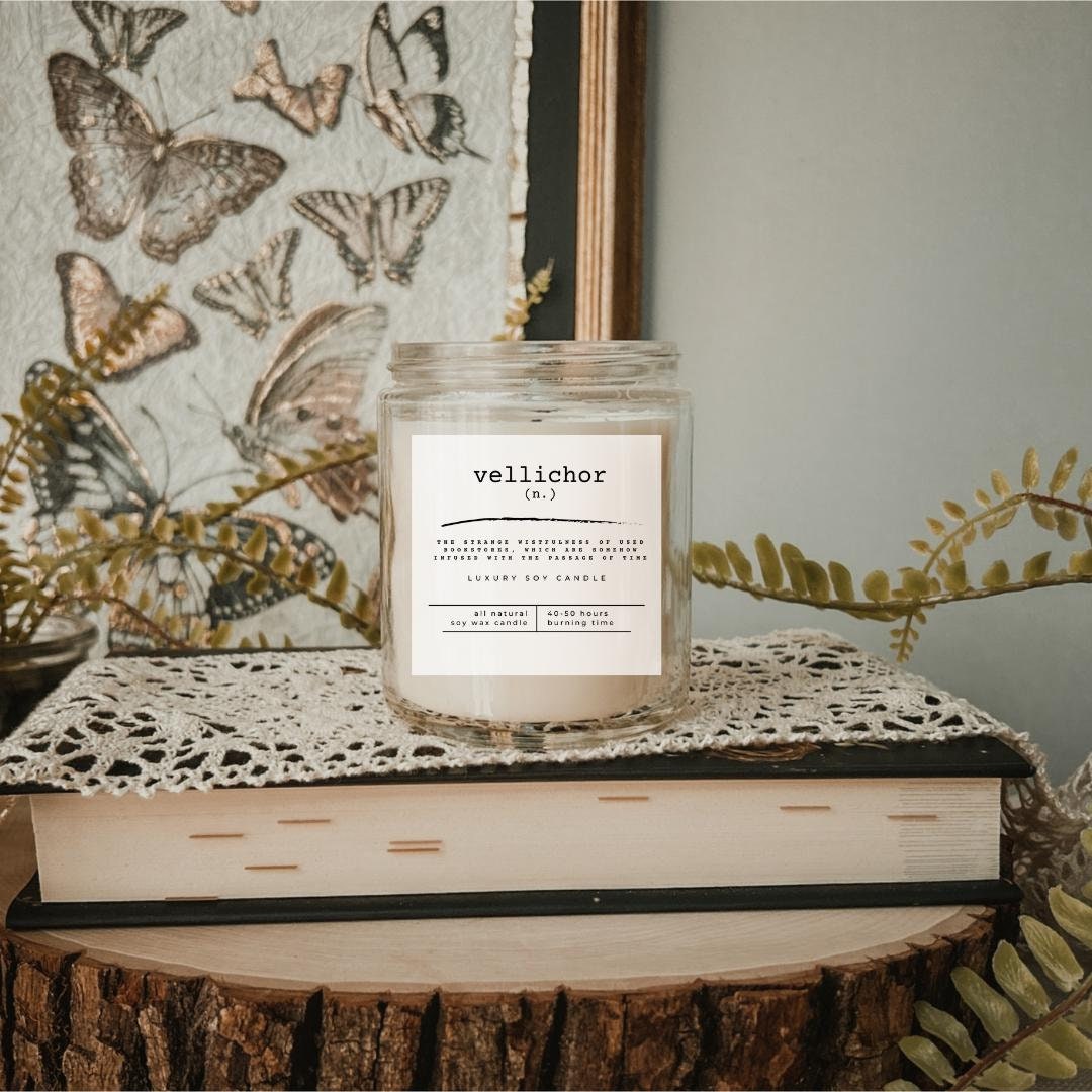 Book Candle Vellichor Book Lovers candle Candle for Book Lovers ...