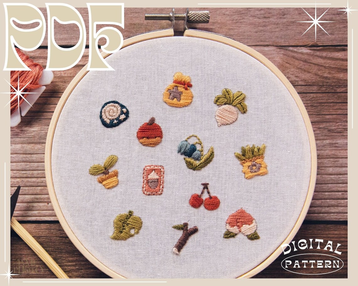 Animal Crossing Embroidery Pattern ACNH Hand Embroidery - Etsy