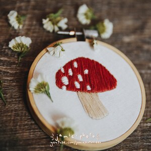 Mushroom Embroidery Pattern | Beginners Hand Embroidery | Mushroom ...