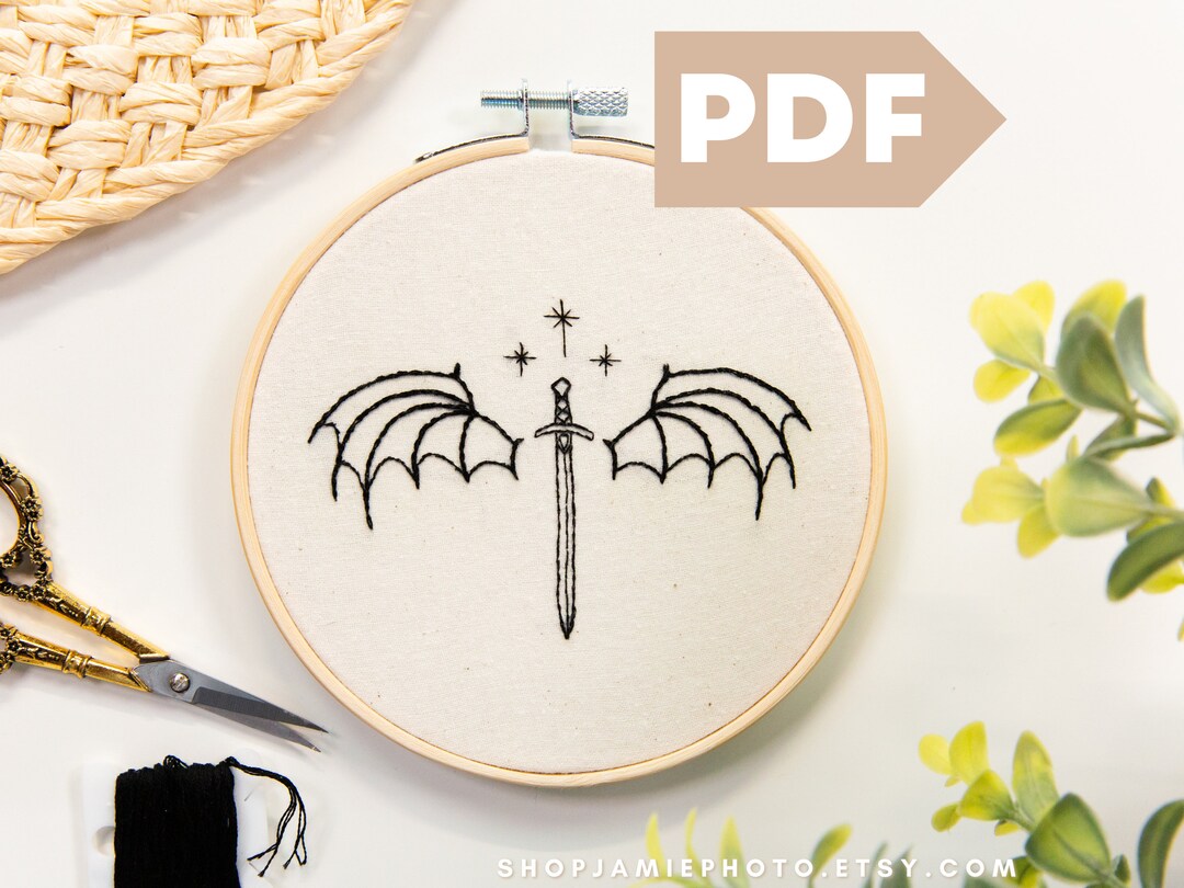 A Court of Thorns and Roses Embroidery Design romantasy, Night Court ...